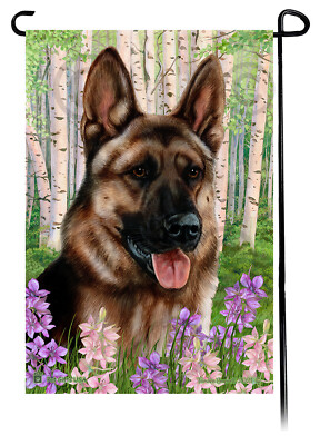 Spring Flowers Garden Flag - Fawn Sable German Shepherd | eBay