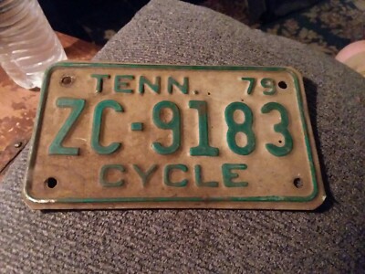 Vintage Tennessee Motorcycle License Plate collectable novelty zc 9183 ...