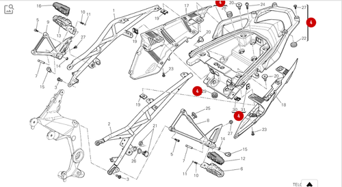 55920091B - DUCATI MULTISTRADA 1200 PILLION RIDER GRIP REAR | eBay