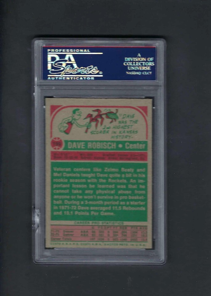 1973 Topps Basketball #199 Dave Robisch Denver Rockets PSA 8 NM-MT | eBay