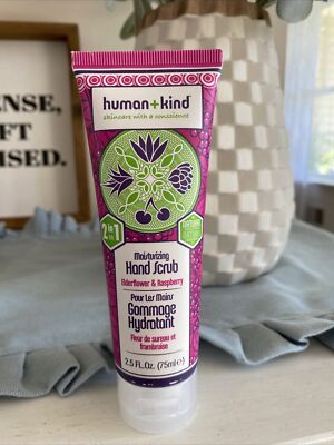Human + Kind Hand Scrub Exfoliate Moisturizing Elderflower Raspberry 2. ...