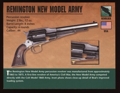 Remington New Model Army Revolver Atlas Classic Firearms Card | eBay