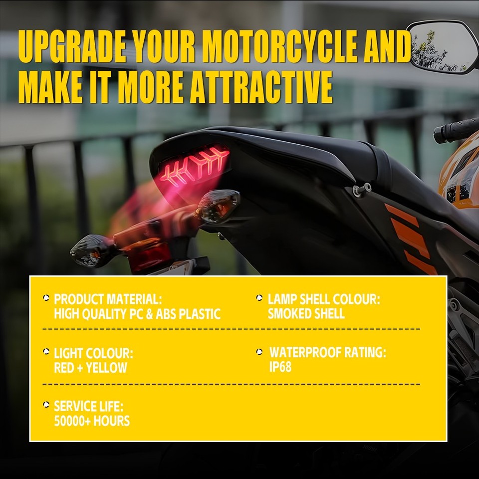 Integrated LED Red Brake Tail Light Turn Signal For Honda CB /CBR 650F ...