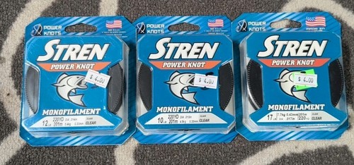 STREN POWER KNOT MONOFILAMENT FISHING LINE. 10lb, 12lb, and 17lb | eBay