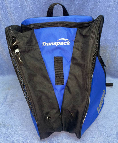 TRANSPACK Black & Blue Ski / Snowboard Boot and Gear, Bag Backpack Bag ...