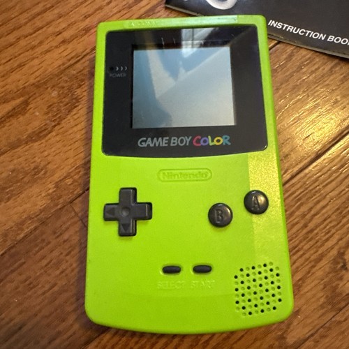 Nintendo GameBoy Color Kiwi Lime Green Console With Manual & Protection ...
