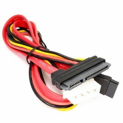 15 pin SATA with 7 Pin Data COMBO to SATA Power and Data Cable 4 pin ...