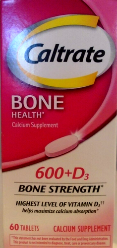 Caltrate 600 Plus D3 Calcium Vitamin D Supplement Tablets, Bone Health ...