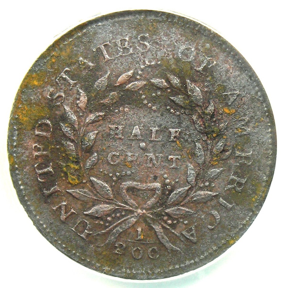 1793 Liberty Cap Flowing Hair Half Cent 1/2C - NGC AU Detail (NCS ...