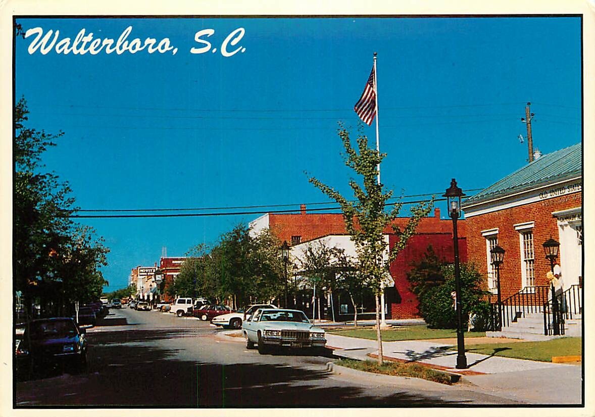 Postcard Main Street Scene in Walterboro, South Carolina | eBay