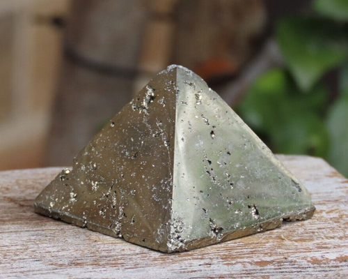 Solid Pyrite Pyramid Crystal Piece Polished and Raw 126 Grams Mineral ...