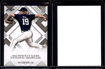 NOAH WECH Rookie 2023 Leaf Perfect Game National Showcase BLANK BACK 1/ ...