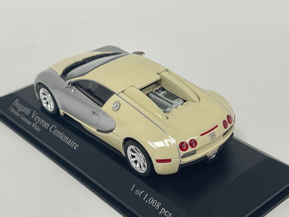 1/43 Minichamps Bugatti Veyron Centennaire 2009 Chrome/Beige 400 110854 ...