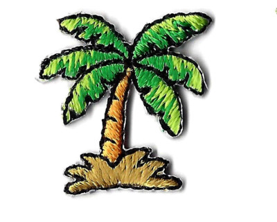 PALM TREE Small (3/4") Iron On Patch Tropical Beach Trees | eBay