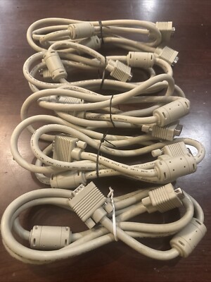 Lot of 5 - 5FT Low Voltage Computer Male to Male VGA cables AWM STYLE 2919 VW-1 | eBay