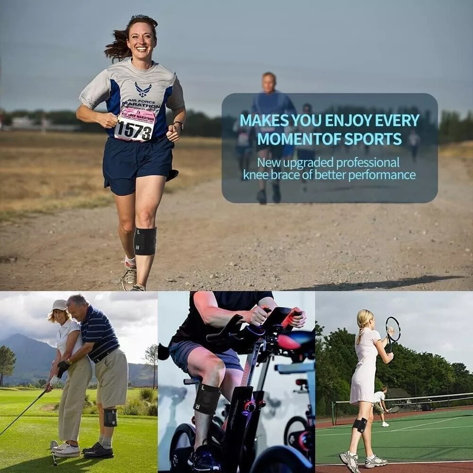 Magnetic Pressure Point Knee Brace Relieve Acupressure Active Leg ...