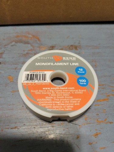 South Bend Fishing Monofilament Line - Small Diameter, 12lb Test, 100 ...