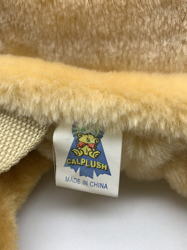 Calplush Bear Backpack 16” Plush Zipper Top Brown Stuffed Animal ...