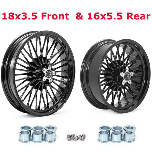 18x3.5 16x5.5 Fat Spoke Wheels Rims for Harley Softail FLSTF FXST ...