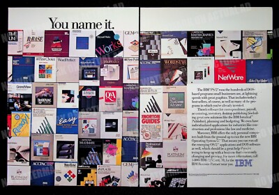 IBM PS/2 PC Computer Software 1988 Trade Print Magazine Ad Poster ...