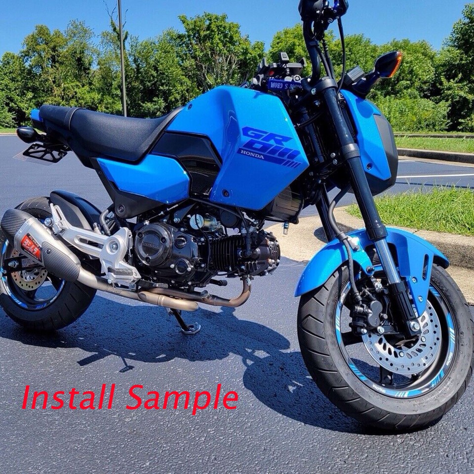 For Honda Grom MSX 125 2025 12" Rim Wheel Stickers Candy Blue | eBay