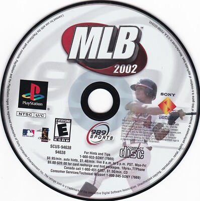 MLB 2002 (Sony PlayStation 1, PS1, 2001) **DISC ONLY** 711719463825| eBay