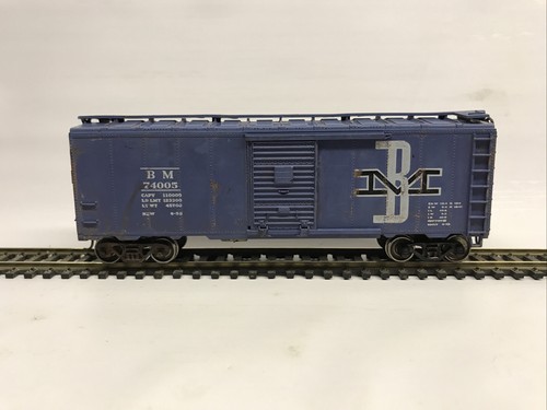 Athearn HO Boston & Maine 40' Box Car 74005 Metal Wheels Kadee Couplers ...