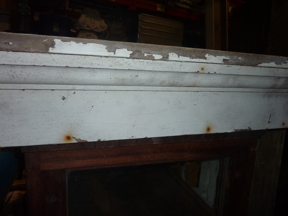 c1860 square box style WINDOW pediment VICTORIAN lintel ~ header 53 x 6 ...