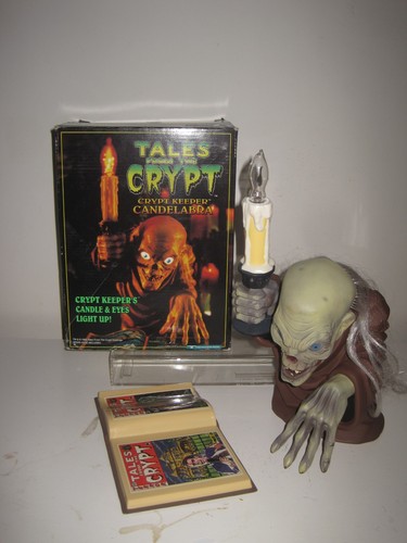 Vintage Tales From The Crypt Candelabra Crypt Keeper Lights up w/box ...