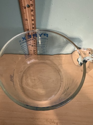 Vintage PYREX 4 Cup Measuring Cup Pour Spout Blue Letters Corning USA ...