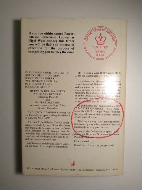The Circus : MI-5 Operations Nineteen Forty-Five to Nineteen Seventy ...