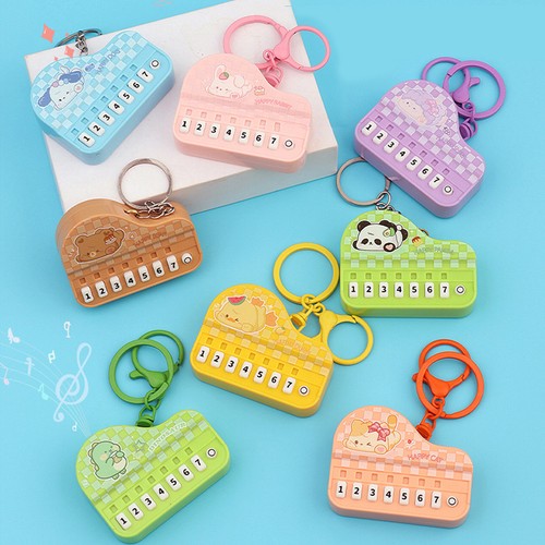 Electronic Children Piano Backpack Hanging Keyboard Mini Toy Keychain ...