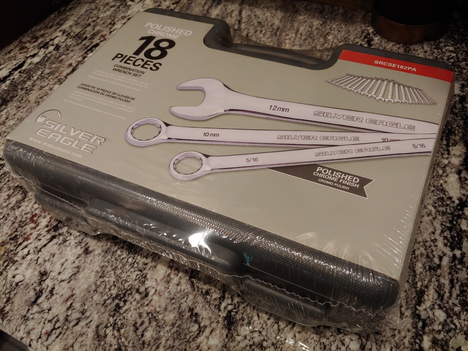 SILVER EAGLE By Matco Tools 18 PIECE POLISHED CHROME WRENCH SET ...