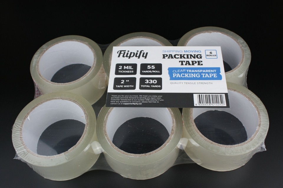 18 Rolls Carton Sealing Clear Packing Tape Box Shipping - 2 mil 2