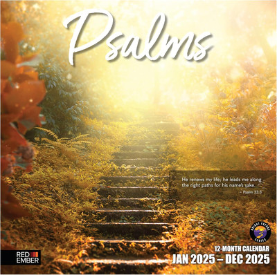 Psalms 2025 Wall Calendar 12 Month | 12" X 24" Open | Thick & Sturdy ...