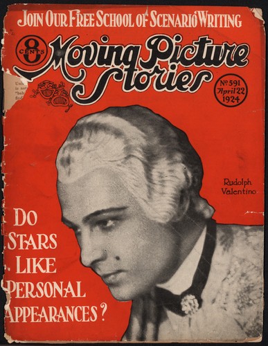 Rudolph Valentino cover "Moving Picture Stories" magazine April 22 ...