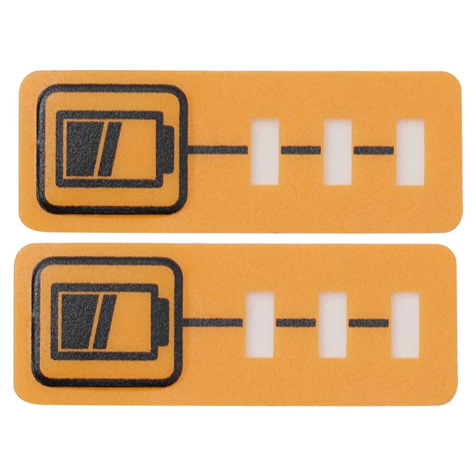 Key Stickers Battery LED Li-ion Battery Paper 14.4V 18V Yellow ...