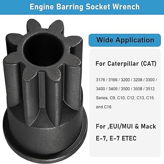 J-38587-A Engine Barring Socket Turning Tool Alt. for CAT 3200/3406/C13 ...