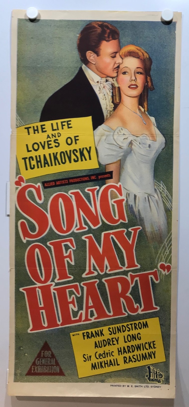 ORIGINAL DAYBILL MOVIE POSTER - SONG OF MY HEART - 1948 | eBay