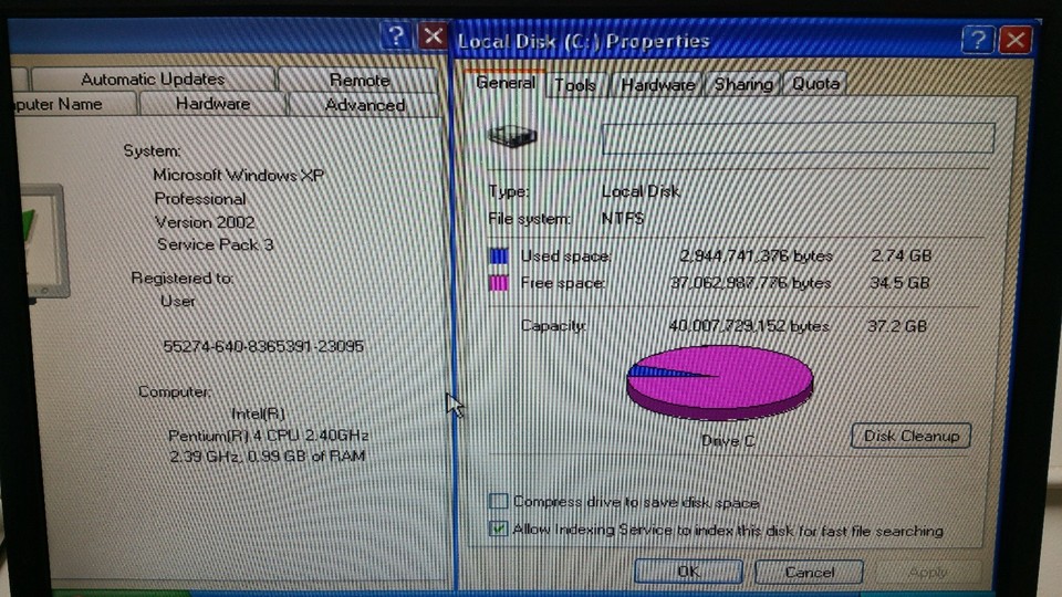 Used HP Compaq D530 SFF PC Pentium 4 2.66Ghz, 1.0GB RAM, 40 GB HDD, Win ...