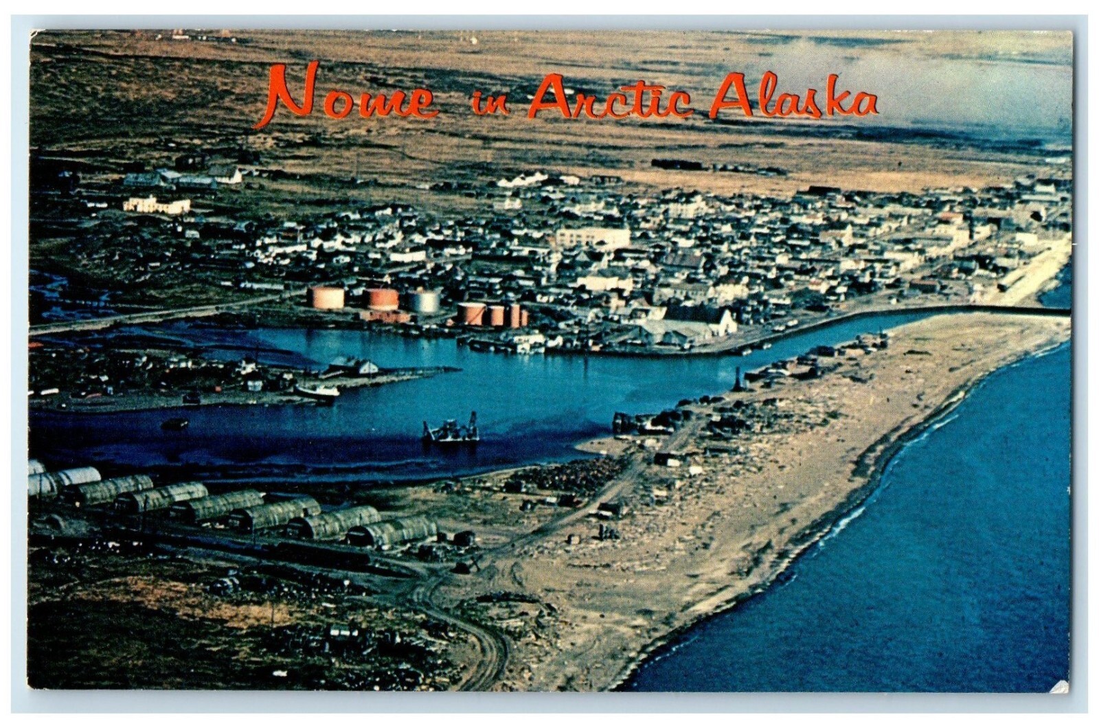 c1960 Aerial View Nome Exterior Building Arctic Alaska Vintage Antique ...