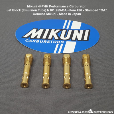 Mikuni 44PHH Carburetor Jet Block (Emulsion Tube) Size OA N101.253-OA ...
