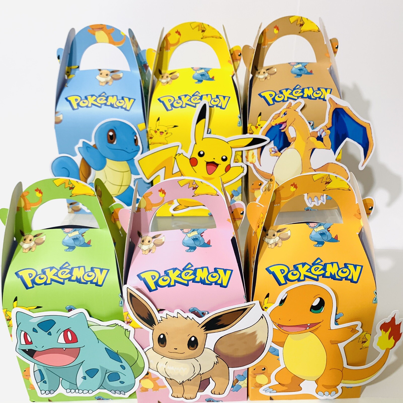 7x Pokemon Pikachu 2022 Lolly Loot Bag Box. Cake Bunting Cupcake Banner ...
