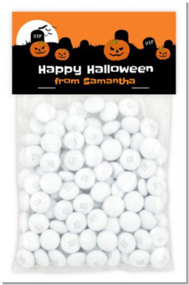 Spooky Pumpkin - Custom Halloween Treat Bag Topper with candy bag | eBay
