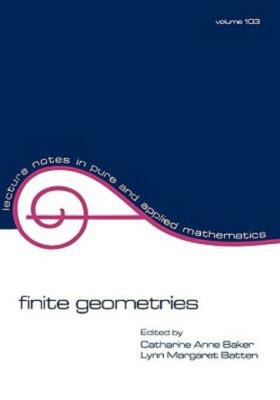 Finite Geometries 9780824774882| eBay