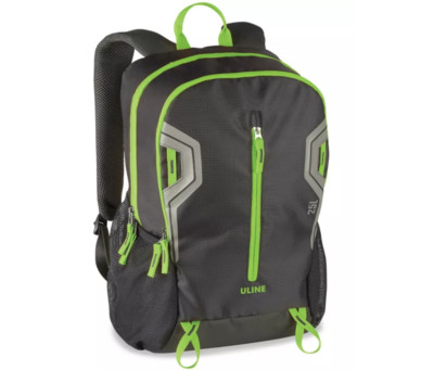 Uline Unisex Black & Lime Green Daypack Carry On Bag School Backpack ...