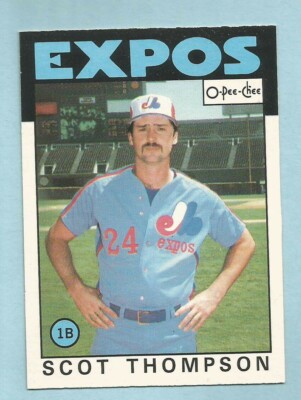 1986 OPC O-Pee-Chee Baseball Scot Thompson #93 Montreal Expos CASE ...