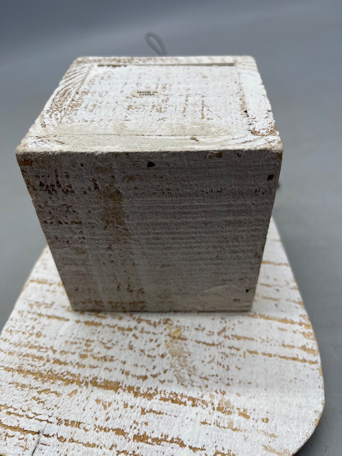 Santa's workbench outdoor decor or indoor wood snowman tree star white ...