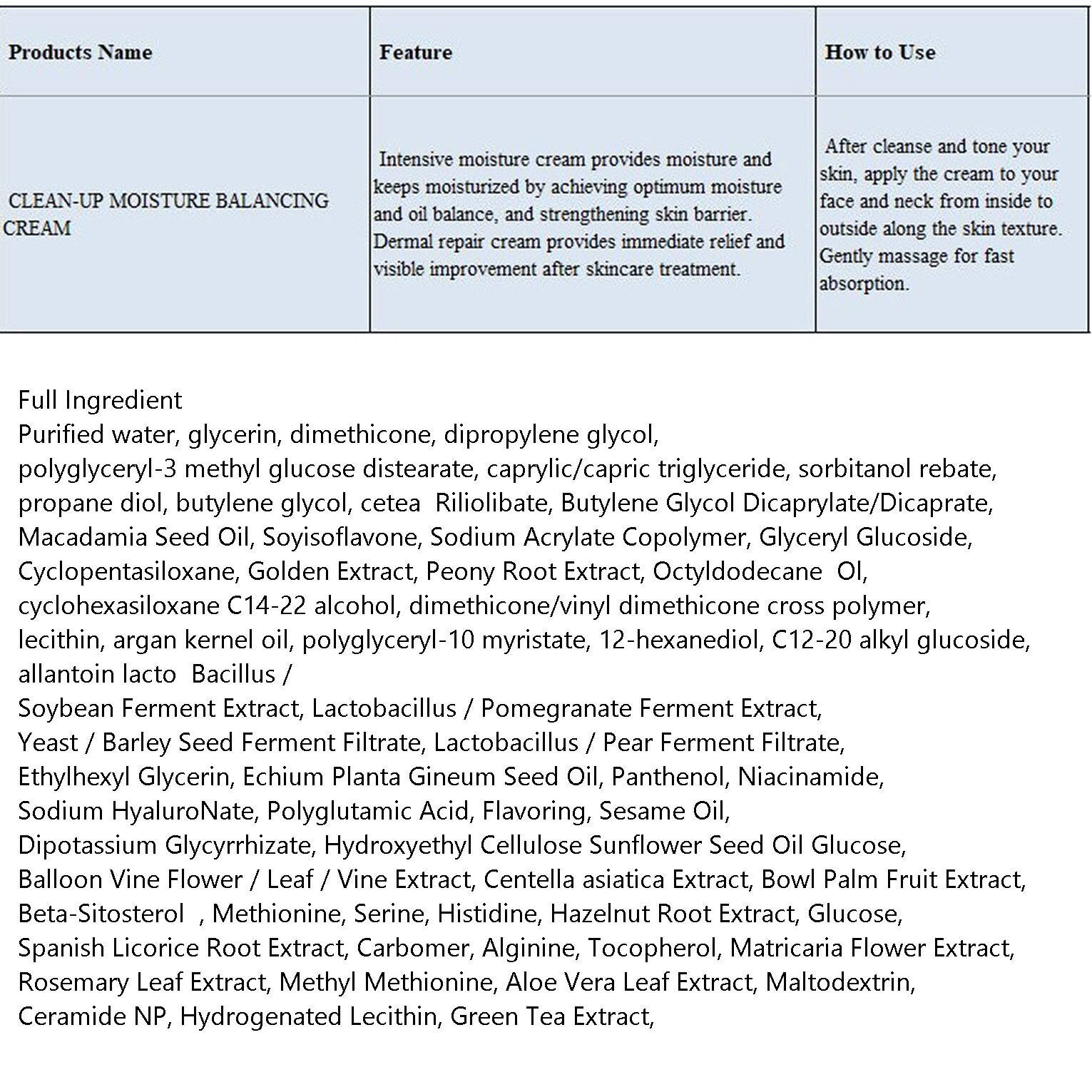 CUSKIN CU Clean-Up Moisture Balancing Cream 1.69oz / 50ml K-Beauty | eBay