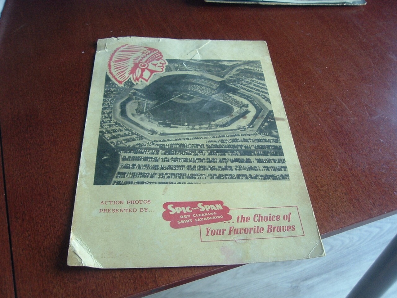 1953 - 1957 Baseball Spic and Span Milwaukee Braves Large Stadium Card ...